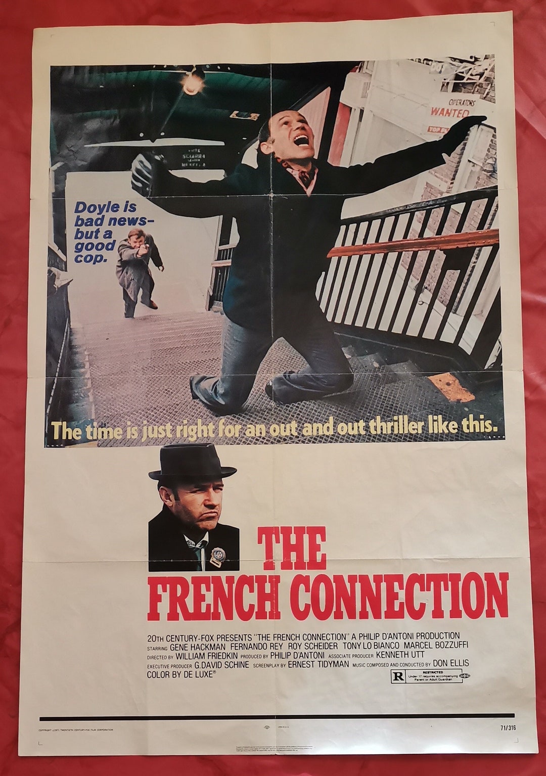 French Connection, Gene Hackman, Roy Scheider, Fernando Rey, Original ...