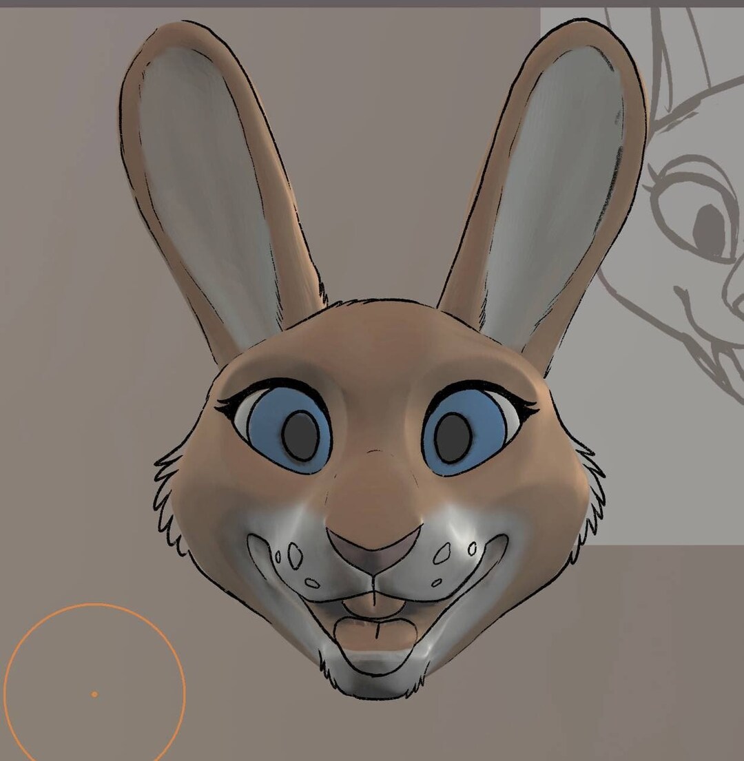 Toony Bunny Head Base - Etsy