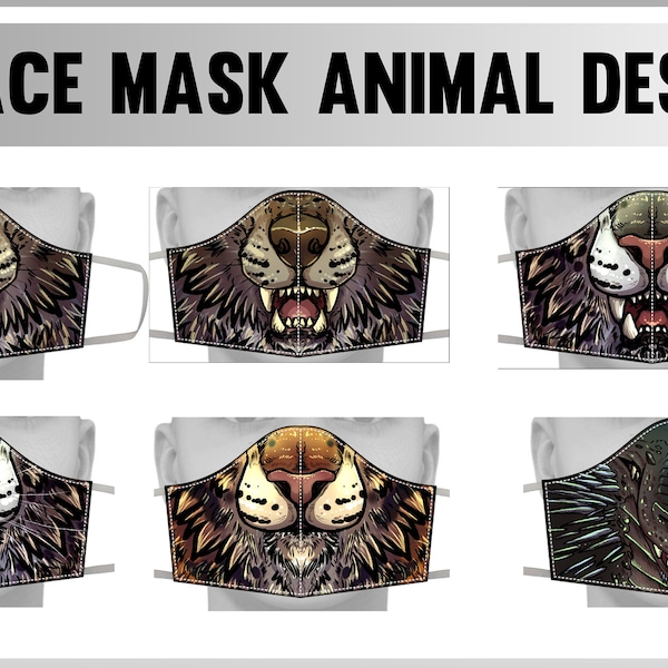 Wolf Face Mask - Etsy