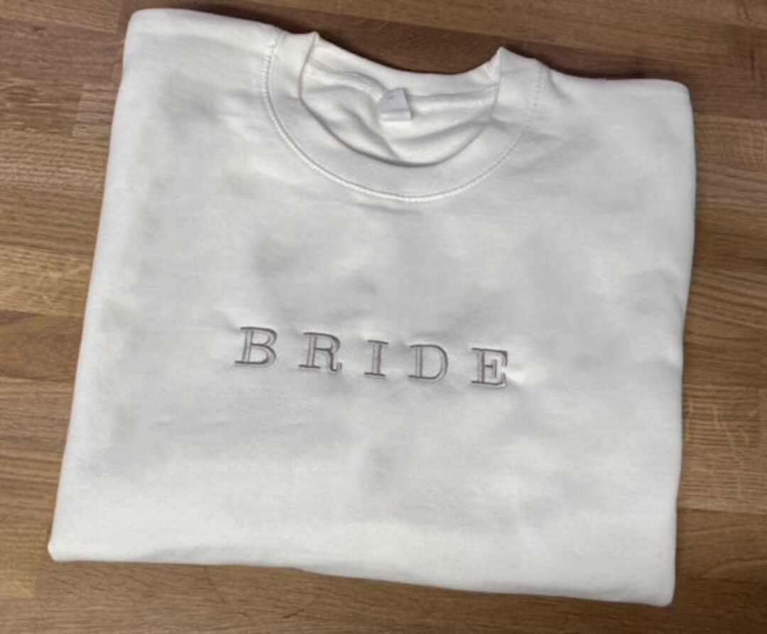 Embroidered Bride Jumper - Etsy UK