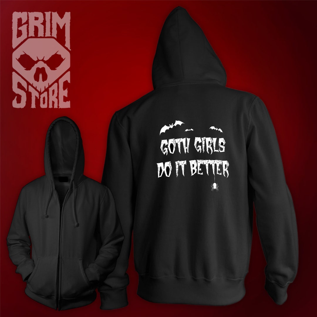 Hoodie Goth Girl Do It Better - Etsy