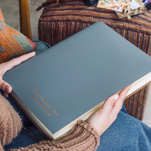 Personalised A4 Leather Photo Album | Etsy UK