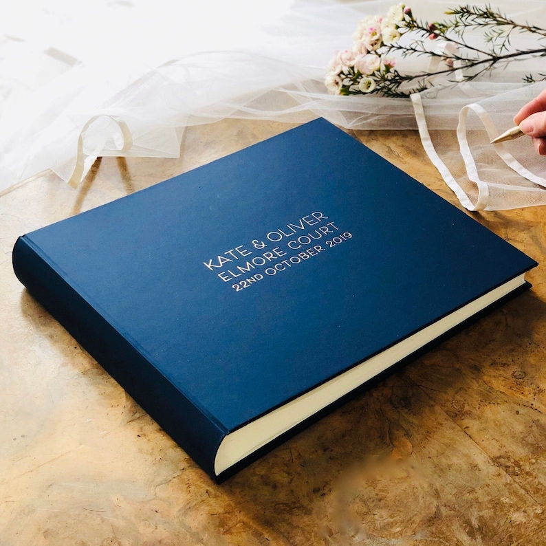 Large Landscape Wedding Guest Book in Opulent Colours - Etsy