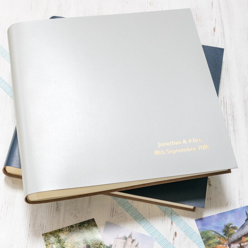 Large Photo Album Handmade From Recycled Leather Personalised - Etsy UK