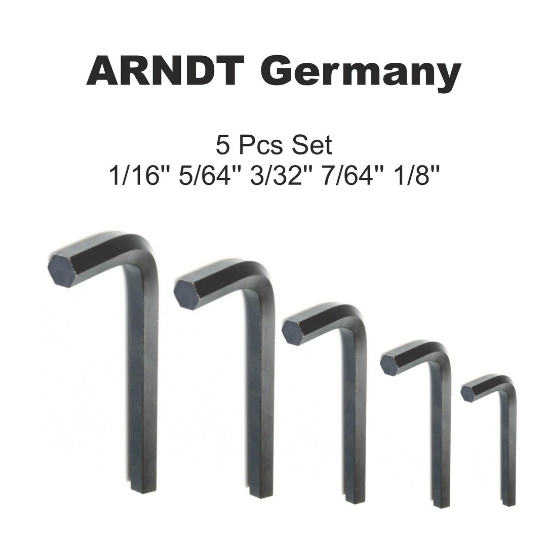 ARNDT 5PCS Hex Key Set Mini Hex Allen Keys 1/16, 5/64, 3/32, 7/64, 1/8 ...