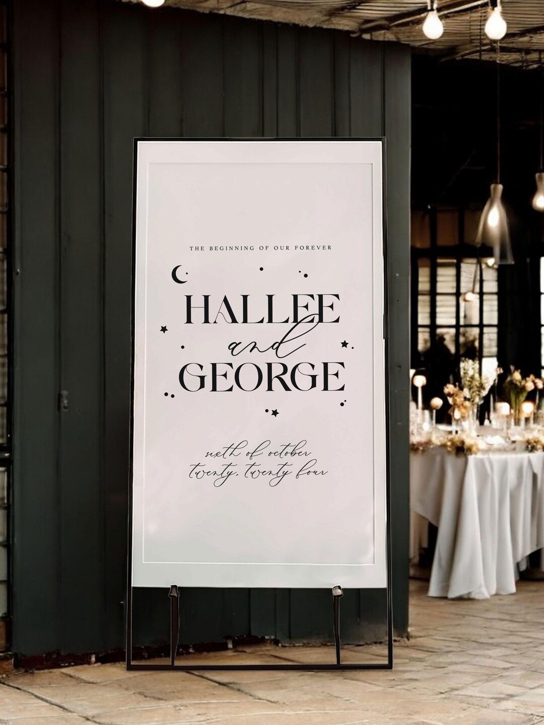 Celestial Wedding Welcome Sign | Unique Starry Decor for Your Special ...