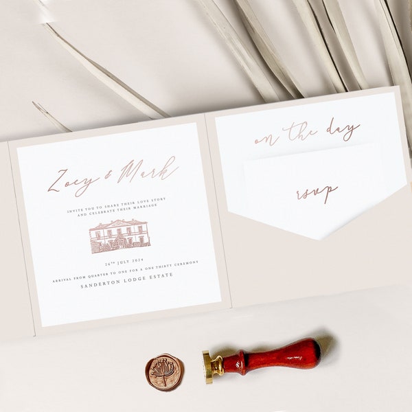 Pocket Fold Invite - Etsy