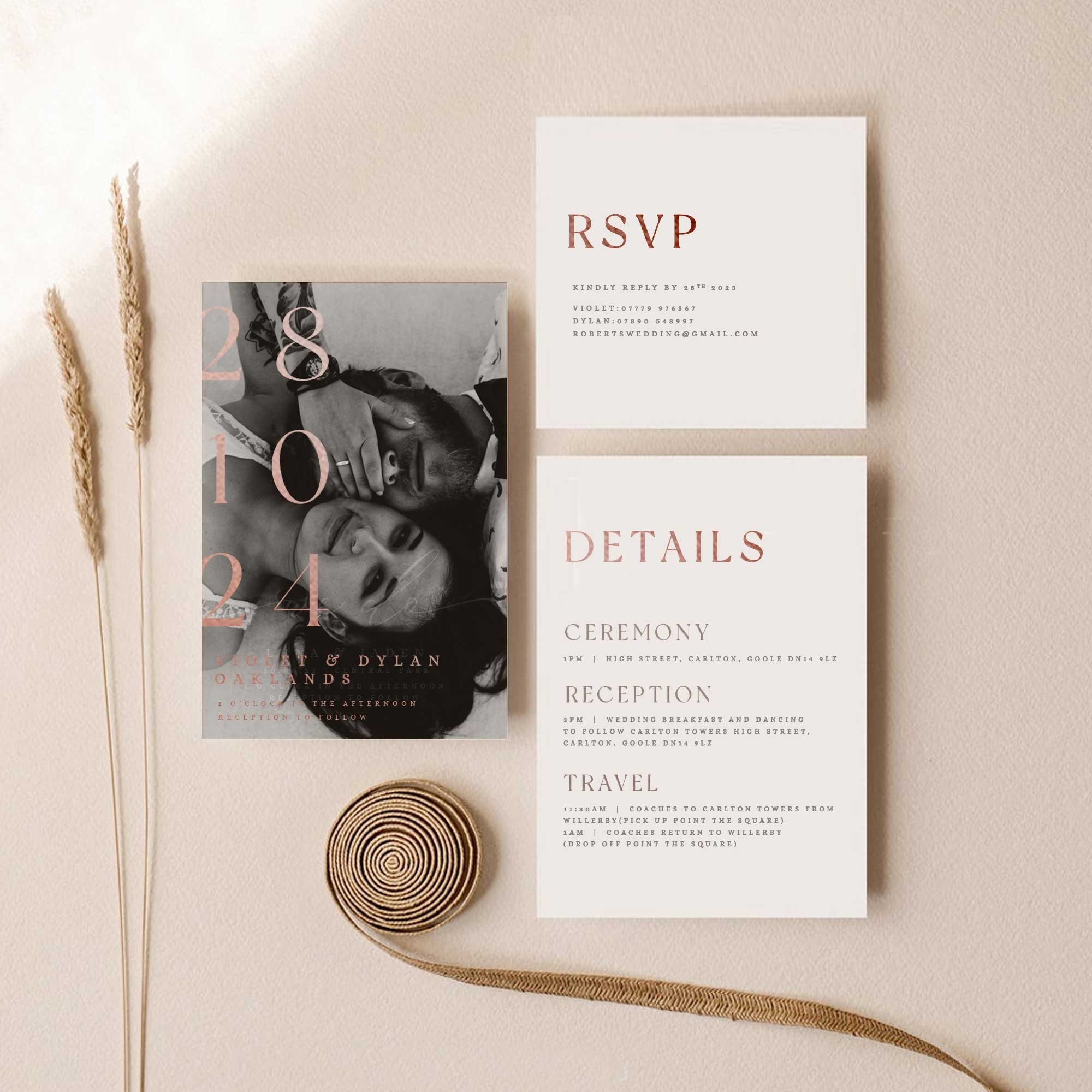 Invitation Bundle Stationery Set Photo Wedding Invite Pack Wedding ...