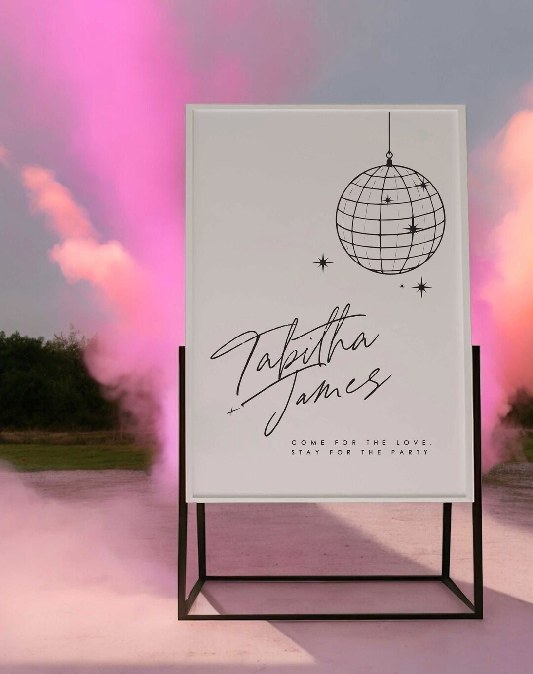 Tabitha Disco Ball Welcome Sign - Etsy