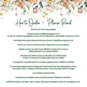 Single Page Order of the Day, Order of Events, Wedding Timeline, Order ...