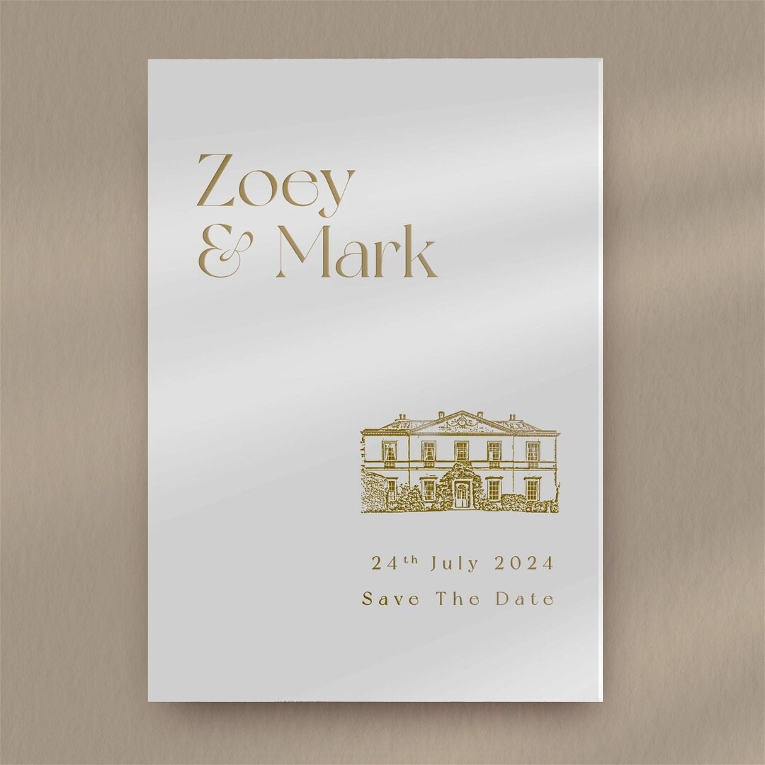 Bespoke Illustration Save the Date Cards Custom, Hand-drawn Designs for ...