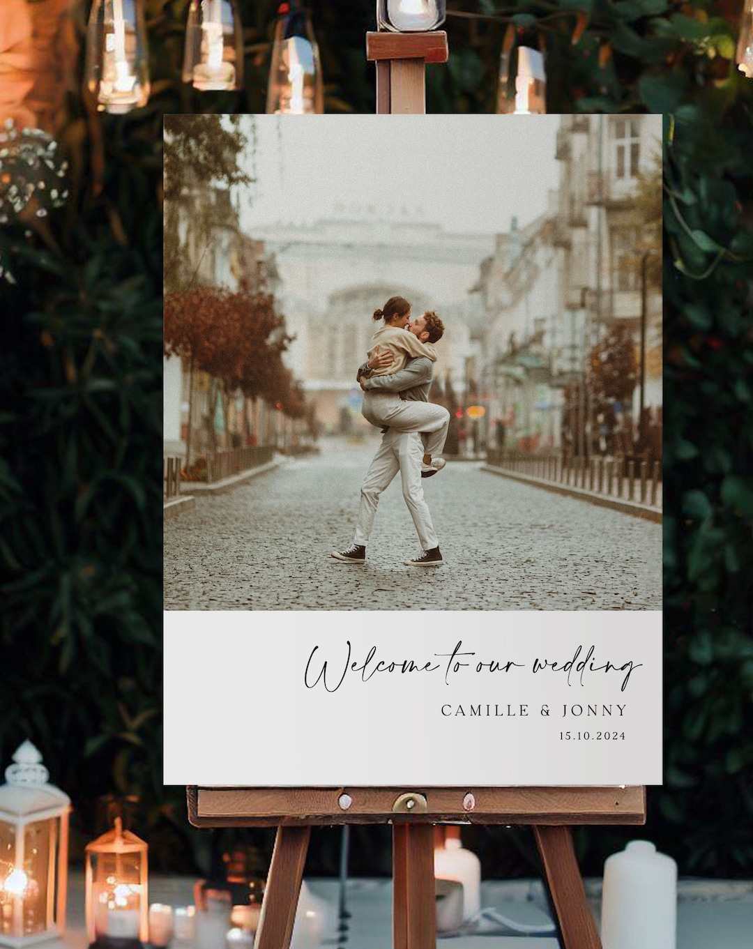 Rustic Wedding Venue Welcome Sign Custom Camille Photo Design ...