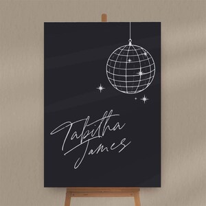 Tabitha Disco Ball Welcome Sign - Etsy