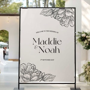 Maddie Peony Welcome Sign - Etsy