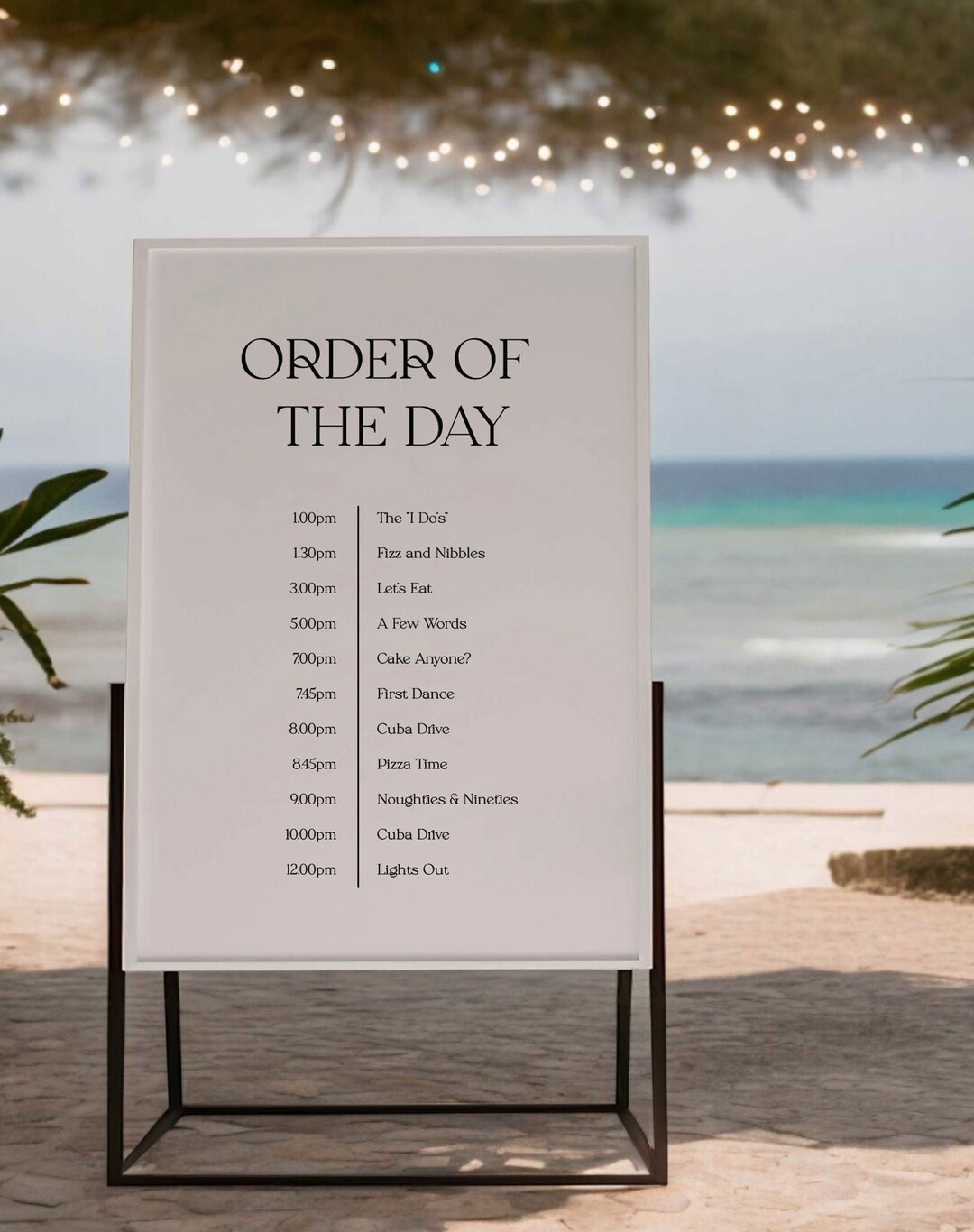 Order of the Day Sign - Etsy