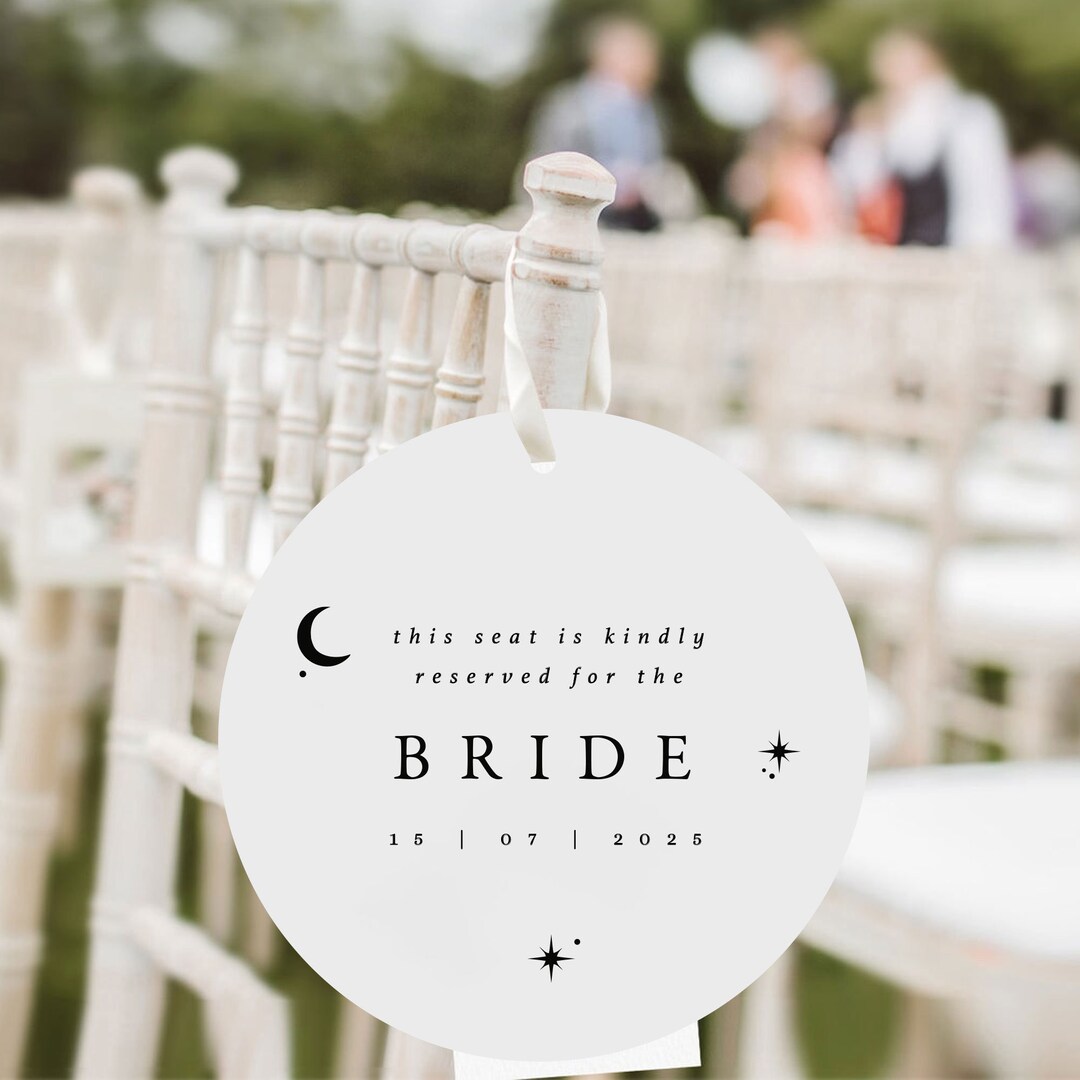 Boho Reserved Seat Tag, Circle Seating Tag, Seating Tag, This Seat is ...