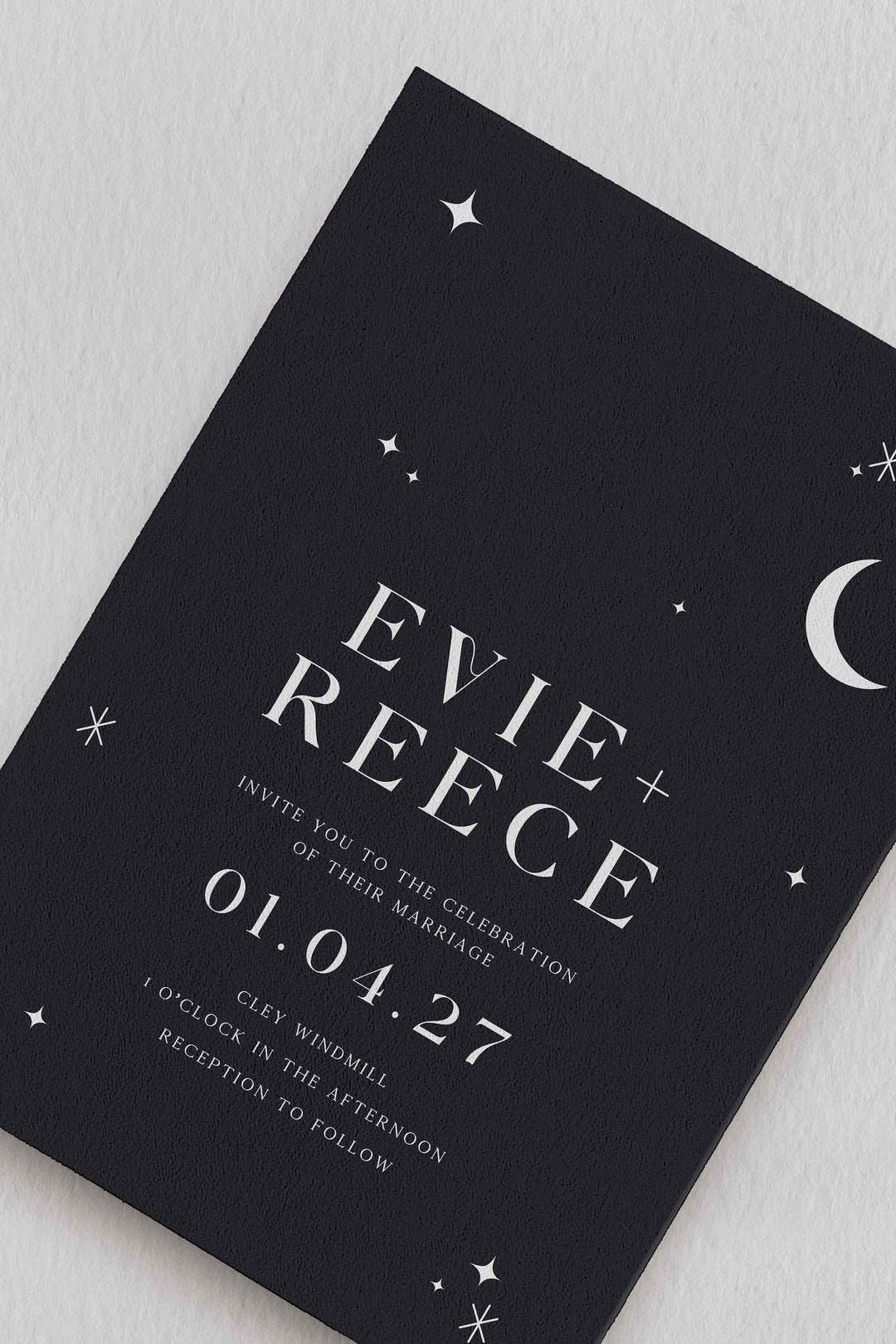 Celestial Star Wedding Invitation, Evie Collection - Etsy