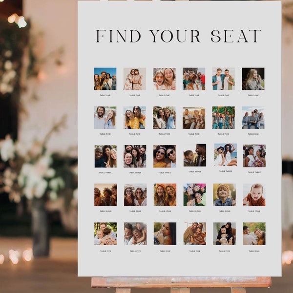 Polaroid Wedding Seating Chart - Etsy