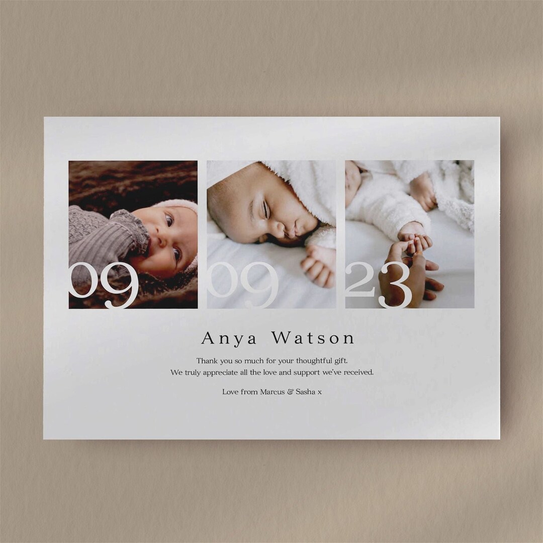 Baby Thank You Card | Custom Design and Personalization Options ...