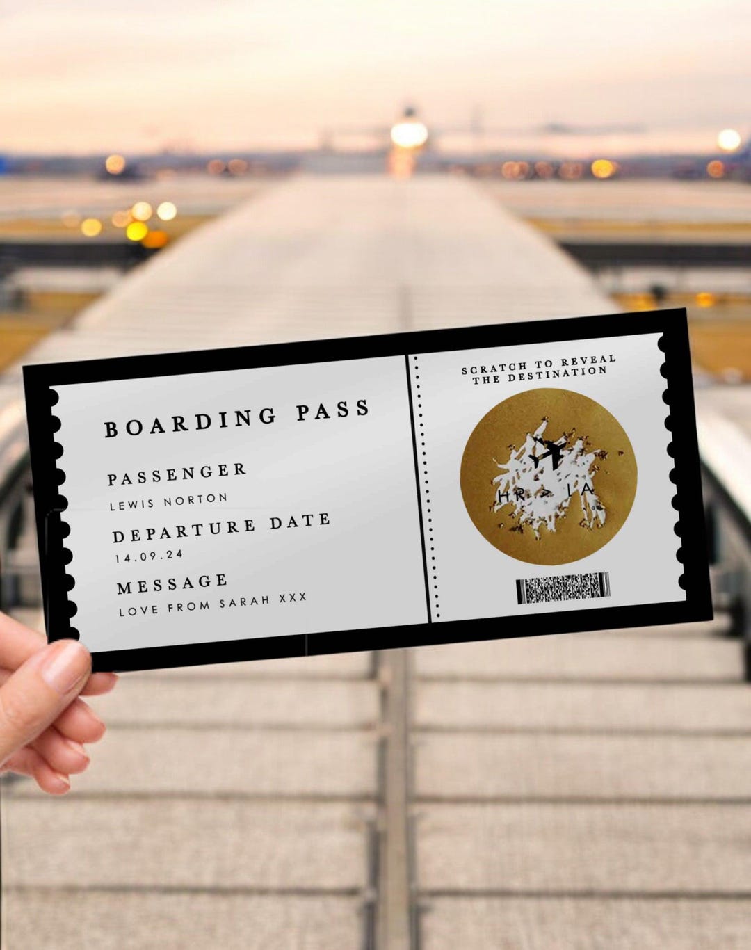 Boarding Pass Surprise Voucher Custom Travel Ticket and Gift ...