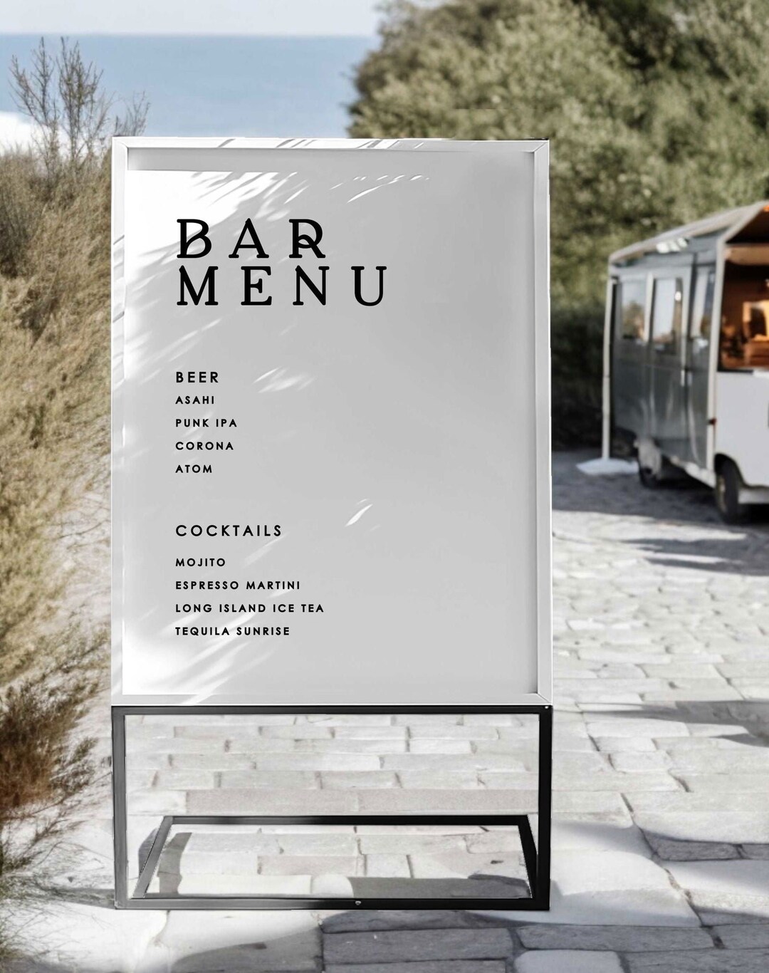 Bar Menu Sign, Custom Wedding Signage for Receptions, Personalized ...