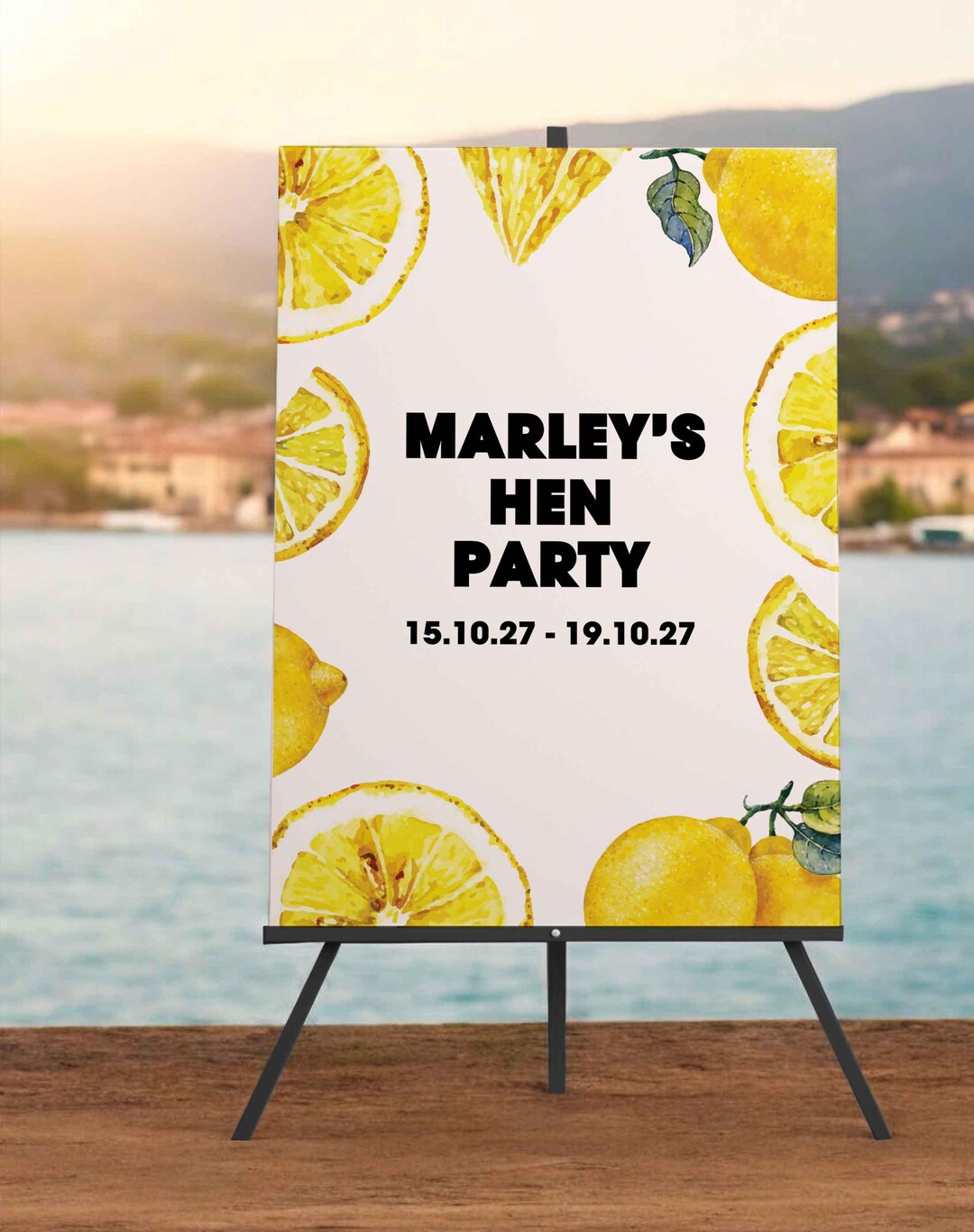 Vibrant Lemon Themed Hen Party Sign for Fun Celebrations - Etsy