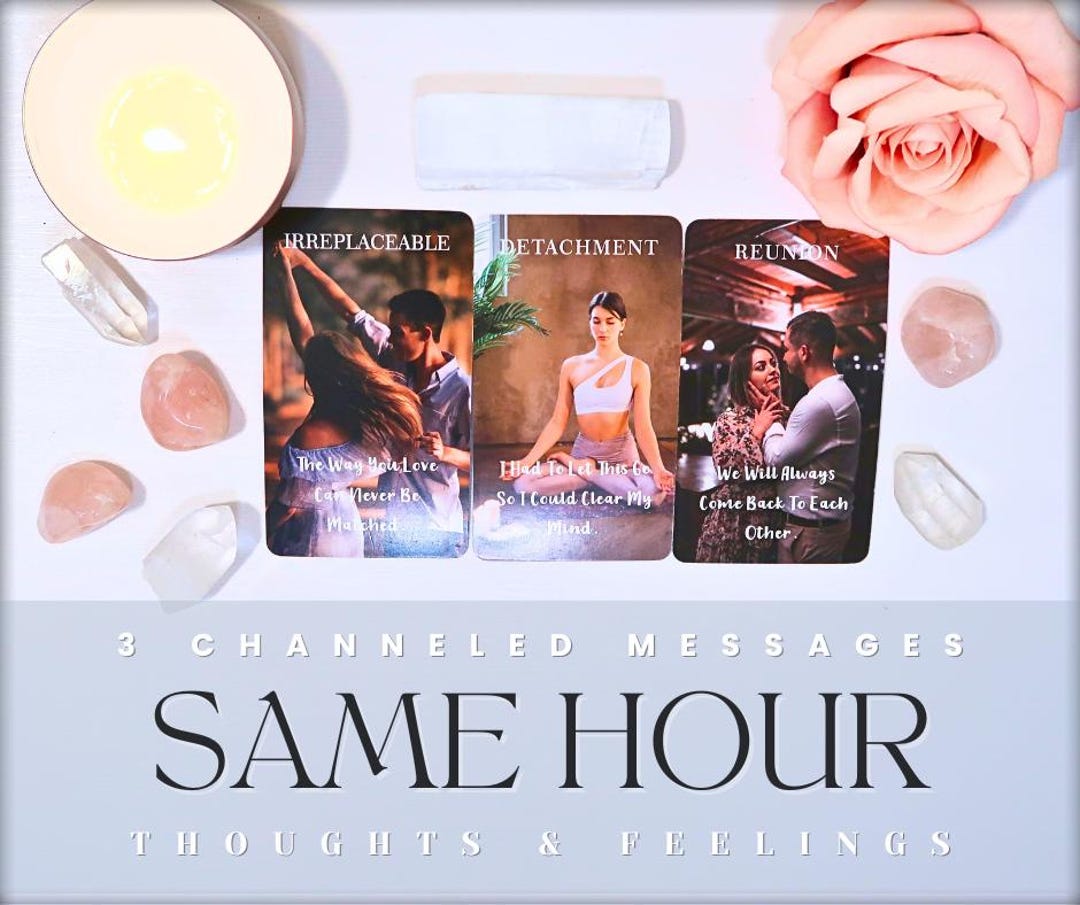 SAME HOUR Channeled Messages From Your Person Reading - 3 Cards ONLY ...
