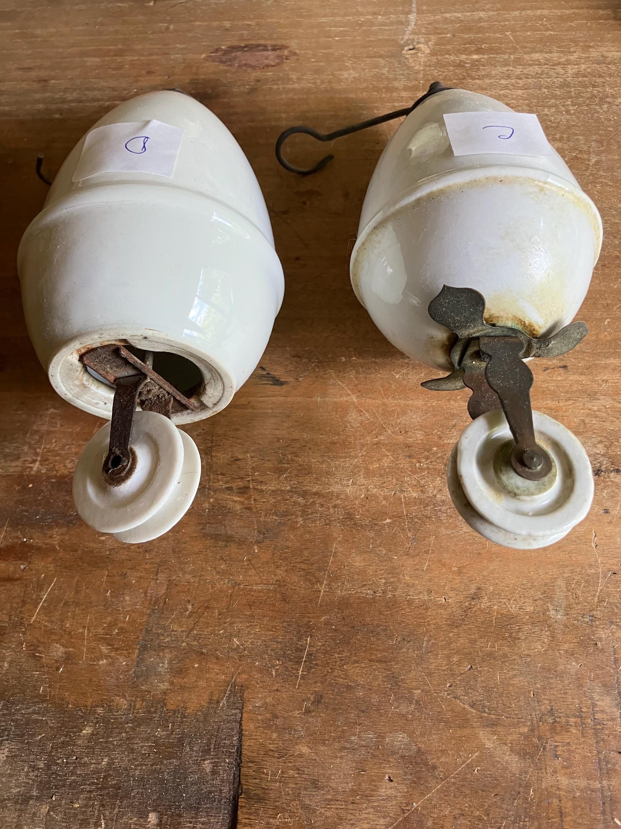Vintage Ceramic Pulley, Porcelain Rise and Fall Pendant Light ...