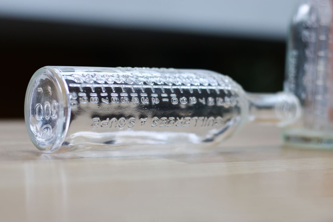 Set of 4 Vintage Glass Measuring Bottles, Old Graduated Bottles, Grams ...