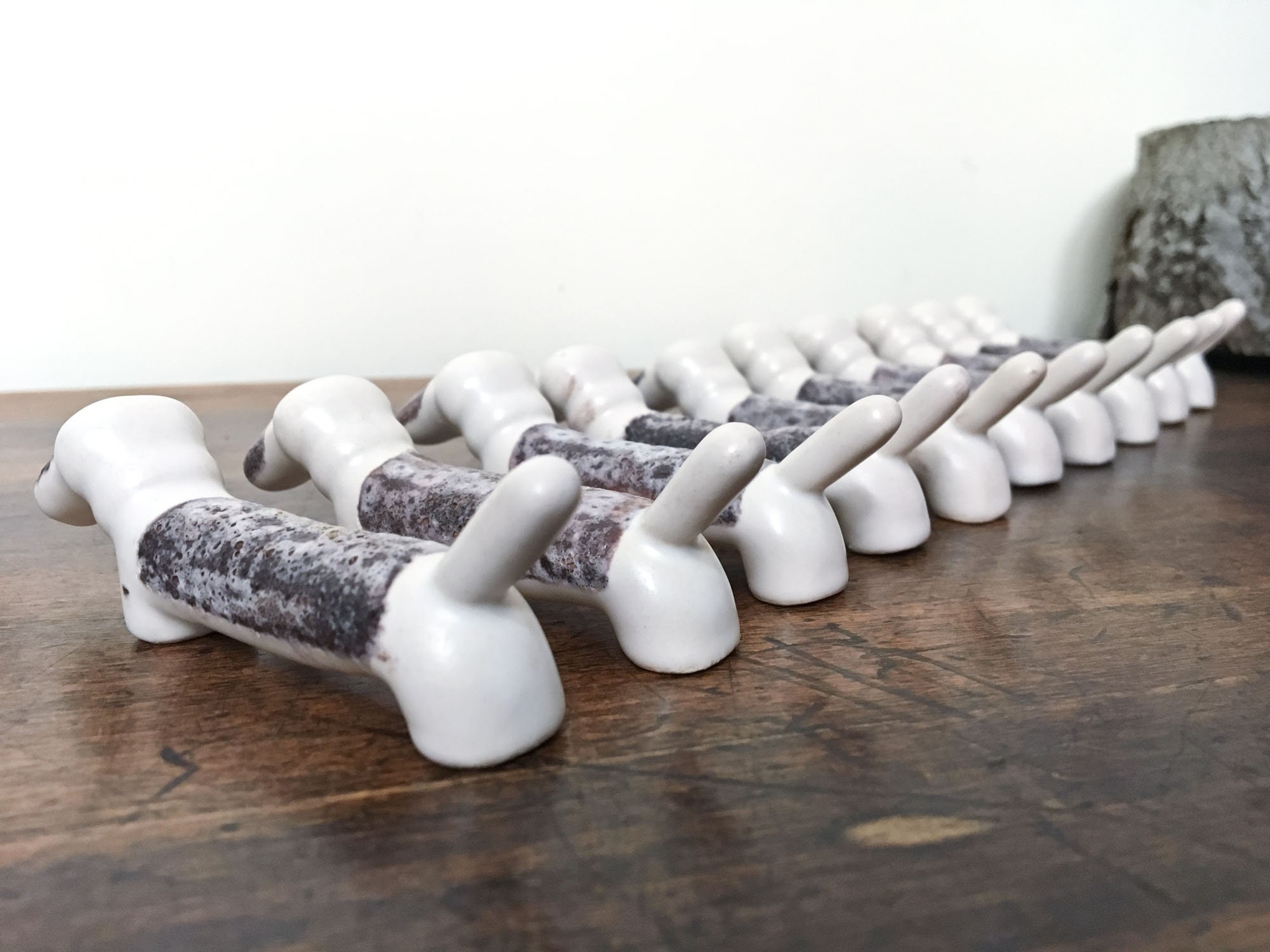 Vintage Ceramic Knife Rests, Set of 11, Dog Shape, Animal Cutlery ...