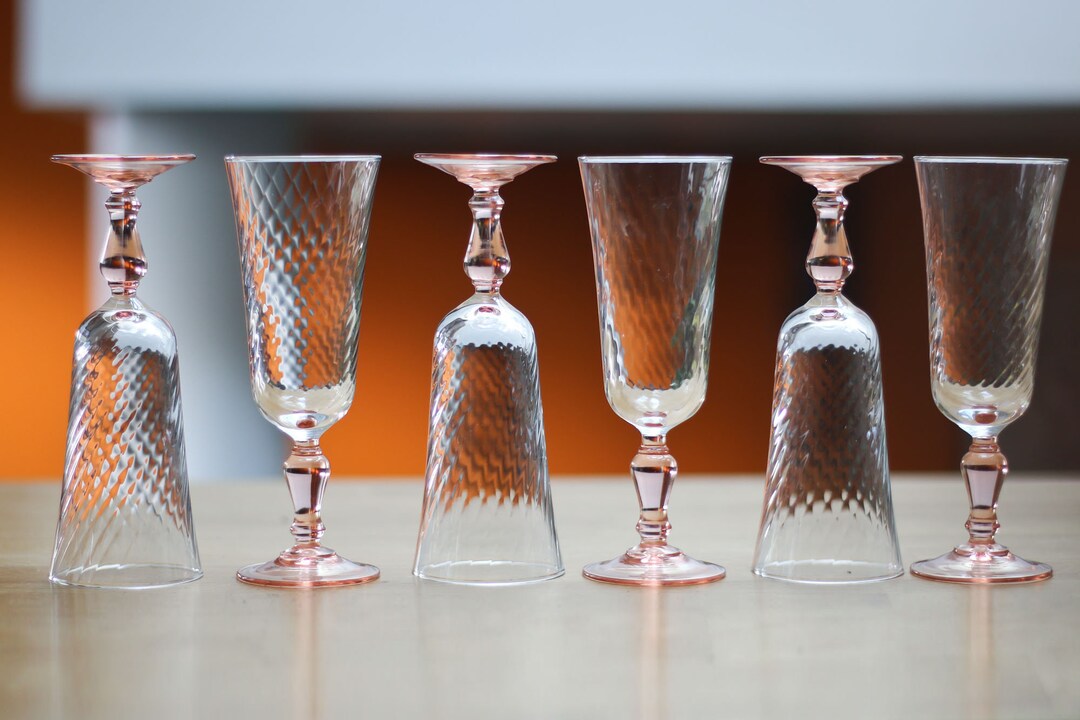 ARCOROC, Sets of French 70s Champagne Flutes Glasses, Wine Stem Glass ...