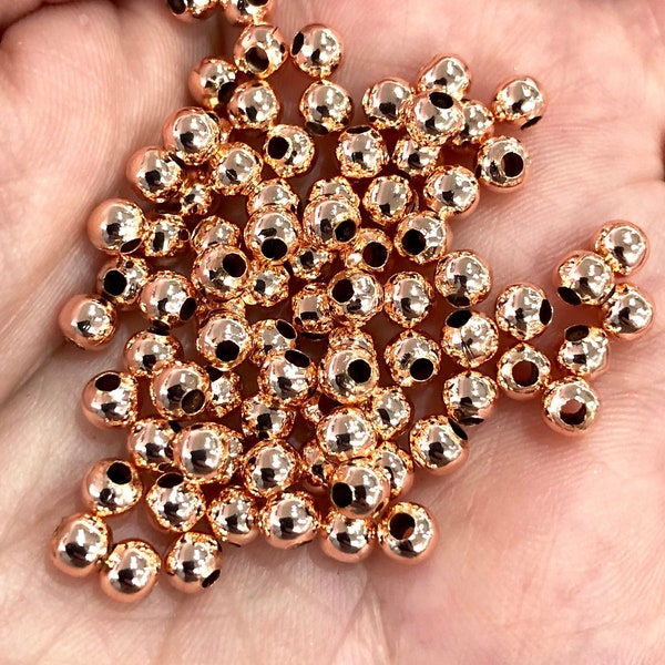 Rose Gold Spacer Beads - Etsy