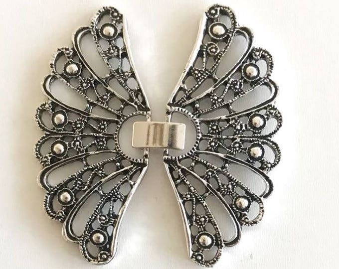Antique Silver Plated Flutterbye Clasp - Etsy