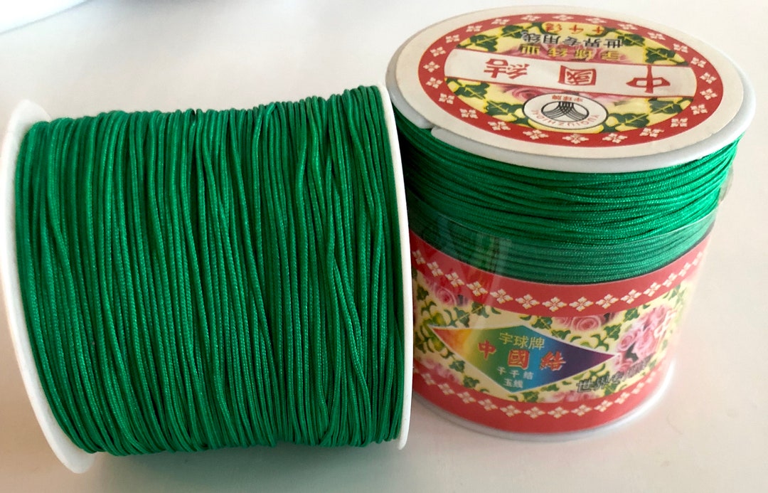 100 Yards -1MM Green Knotting Braided Nylon Cord, 100 Yards Reel ...