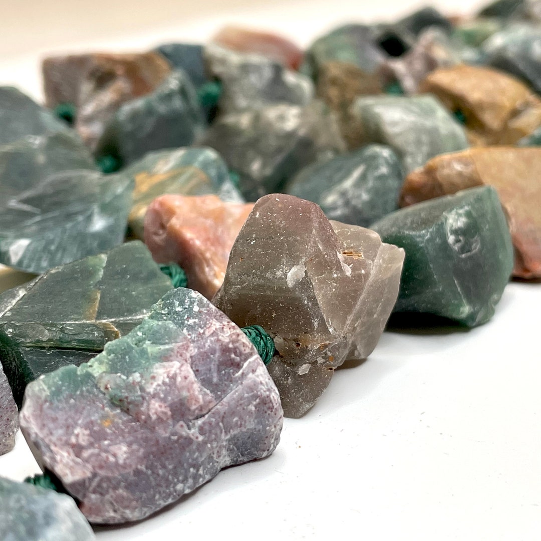 Genuine Indian Agate Chunks, Raw Indian Agate Bead Nuggets, 14 to 17 ...