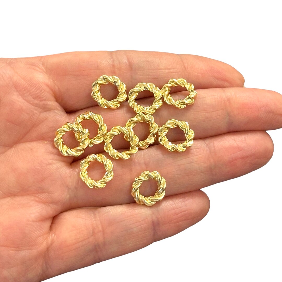 24kt Gold Plated Ring Charms, 10 Pcs in a Pack - Etsy