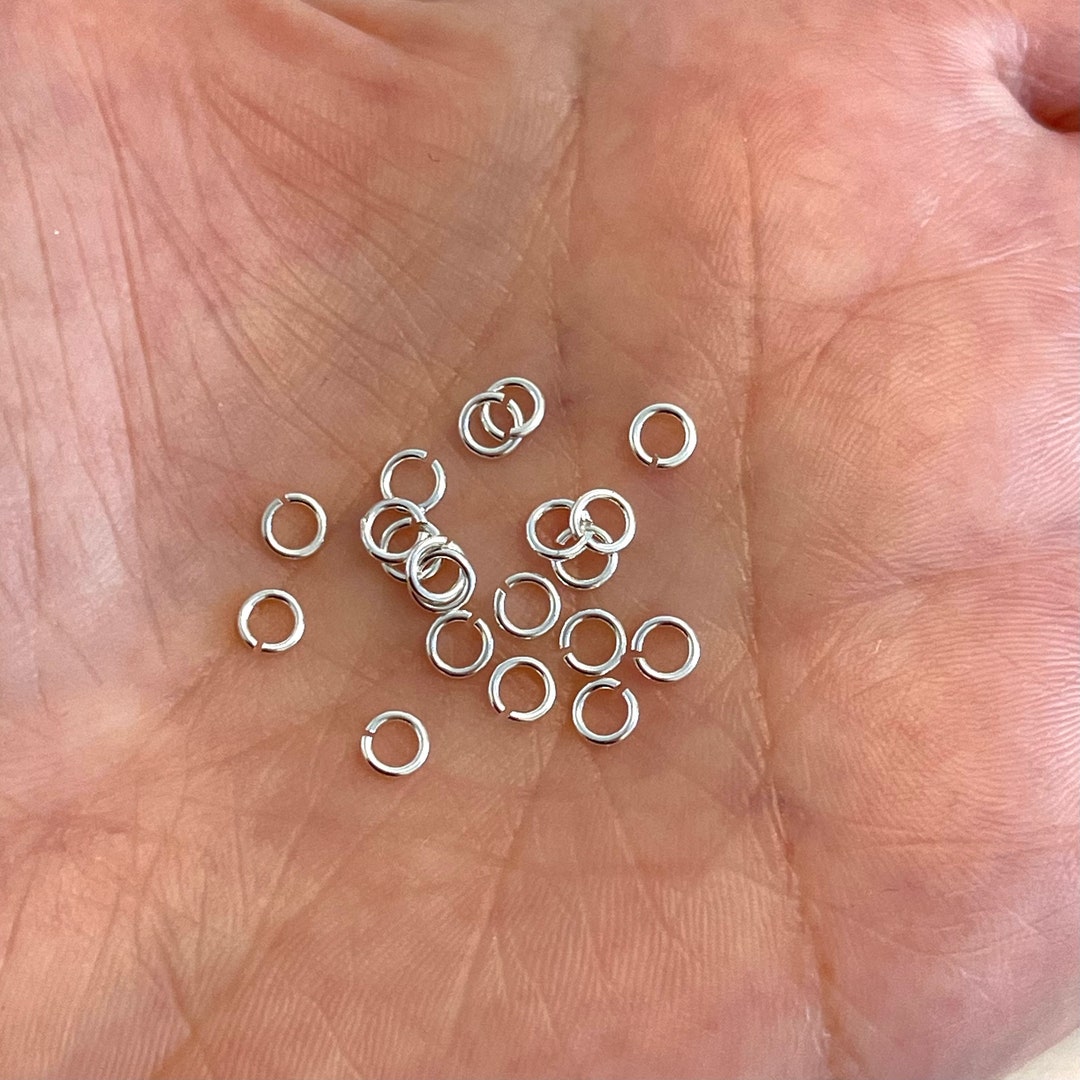 Sterling Silver 4x0.5mm Jump Rings, 925 Sterling Silver Jump Rings, 20 ...
