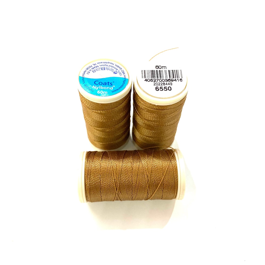 Coats, Nylbond Extra Strong Beading Thread | 60mt | Tan 6550 - Etsy