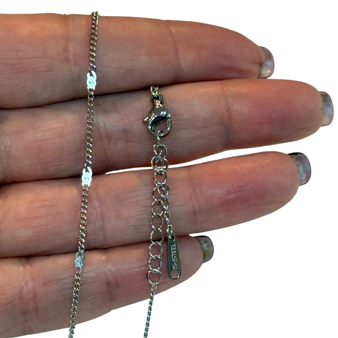 Stainless Steel Curb Chain With Bars Necklace, Ready Curb Chain ...