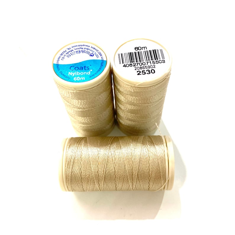Coats Nylbond Extra Strong Beading Thread 60mt Beige 2530 | Etsy