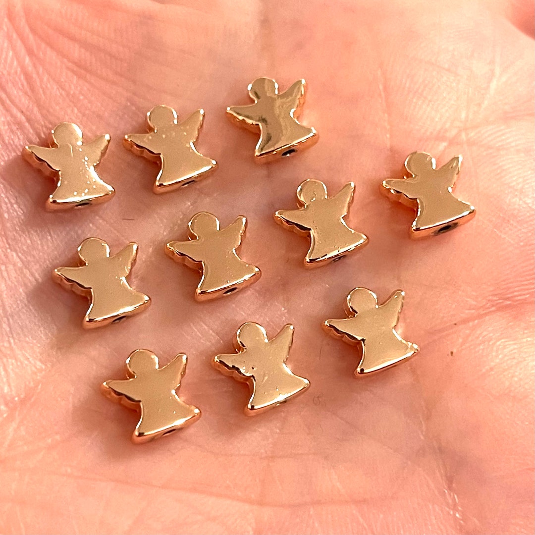 Rose Gold Plated Angel Spacer Charms, 10 Pcs in a Pack - Etsy