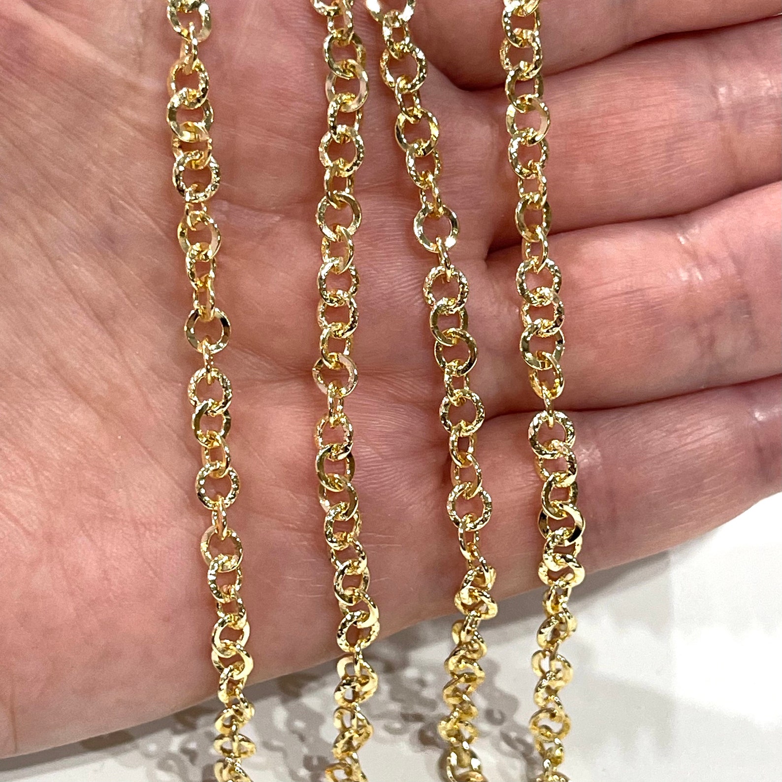 24kt Shiny Gold Plated Chain 4mm Gold Plated Chain - Etsy UK