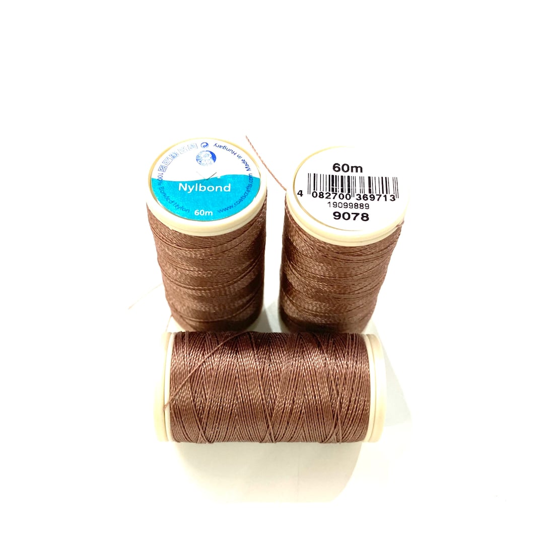 Coats, Nylbond Extra Strong Beading Thread | 60mt | Chocolate 9078 - Etsy