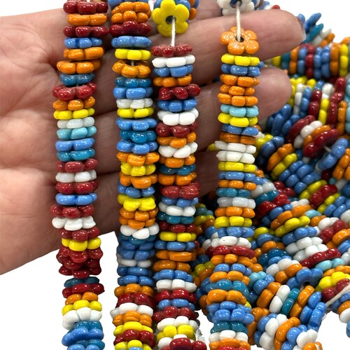 Turkish Artisan Hand Made Glass Large Ring Beads 50 Beads in - Etsy