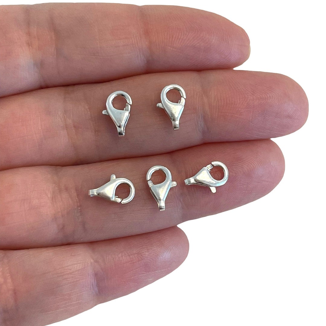 Sterling Silver Lobster Clasps, 9x5mm 925 Sterling Silver Clasps, 5 Pcs ...