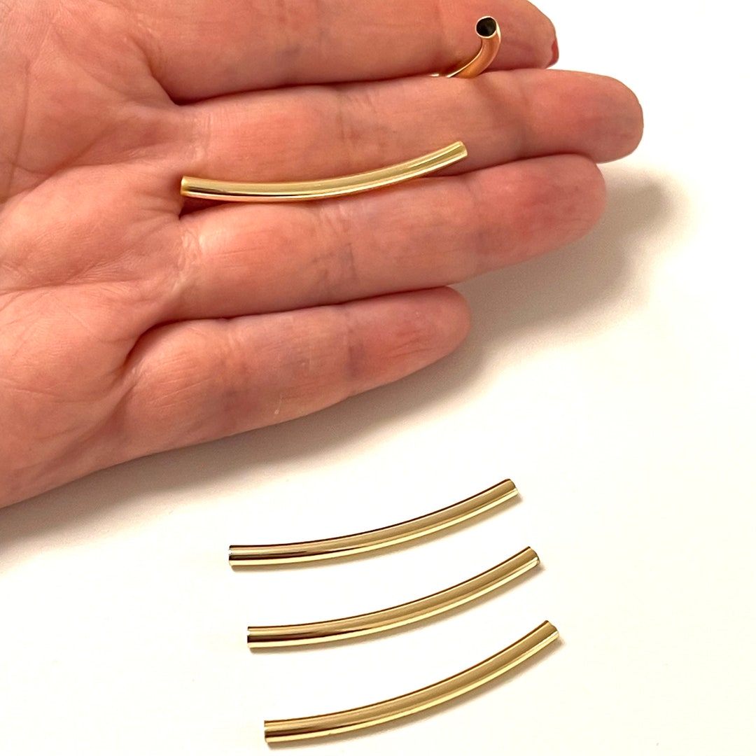 24kt Gold Plated Spacer Tubes, Round Tube Bars , Gold Tube Bars - Etsy