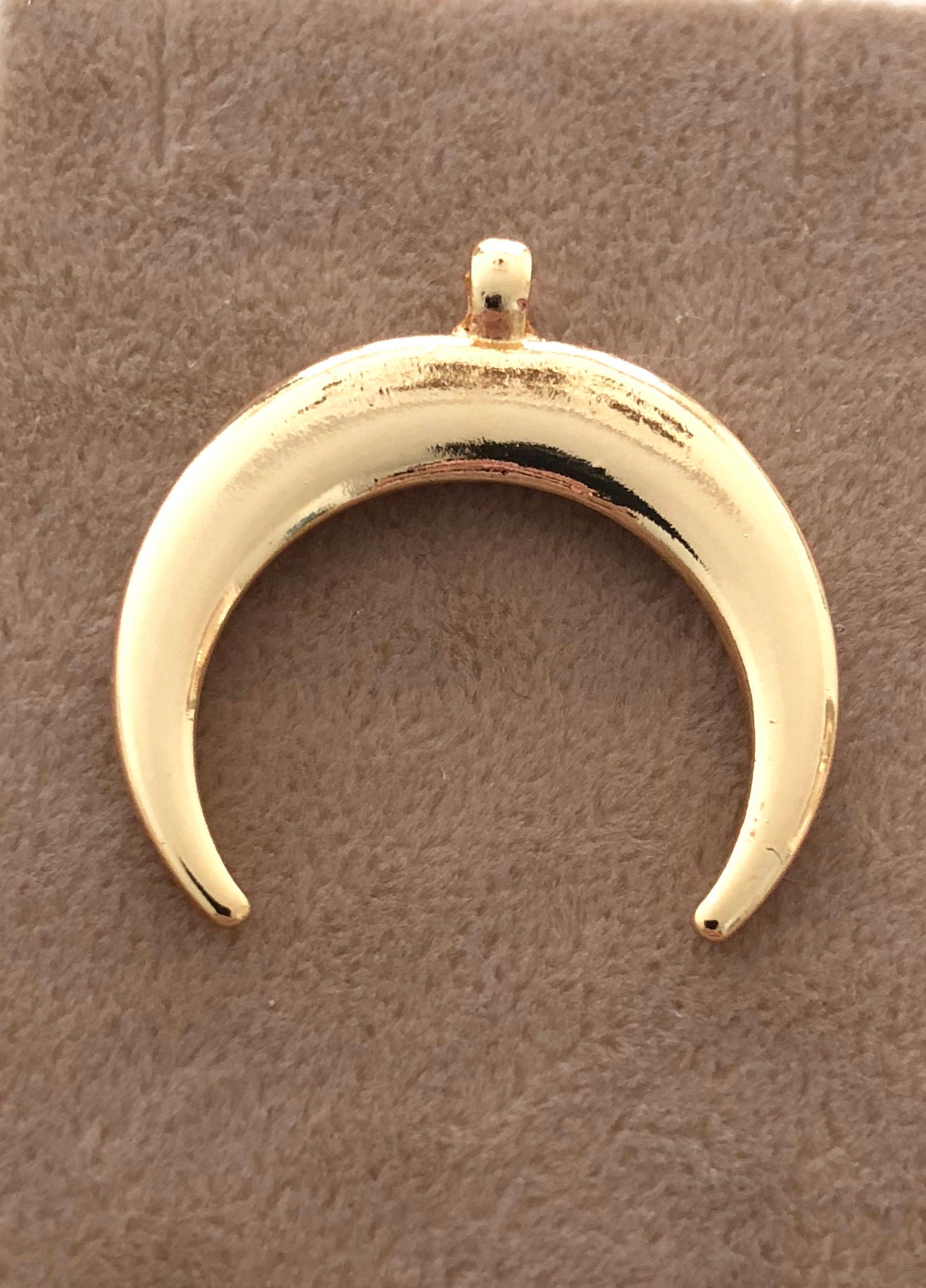 Crescent Pendant Gold Crescent Pendant Rose Gold Crescent | Etsy UK