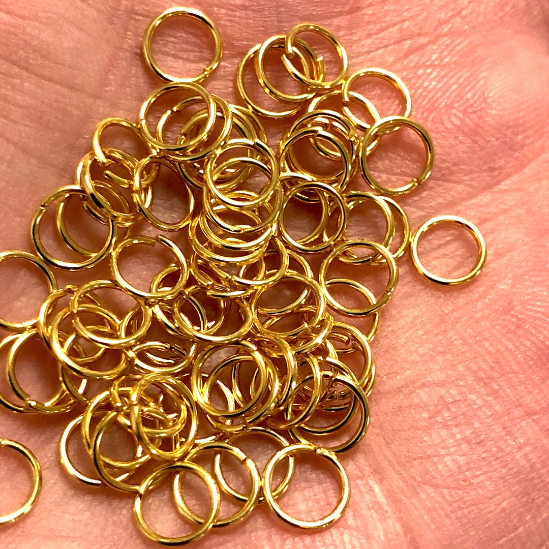 24kt Gold Plated Jump Rings, 6mm, 24 Kt Gold Plated Open Jump Rings - Etsy
