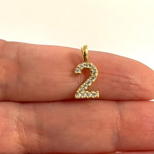 24kt Gold Plated Brass Number Charms, Micro Pave Number Charms - Etsy UK