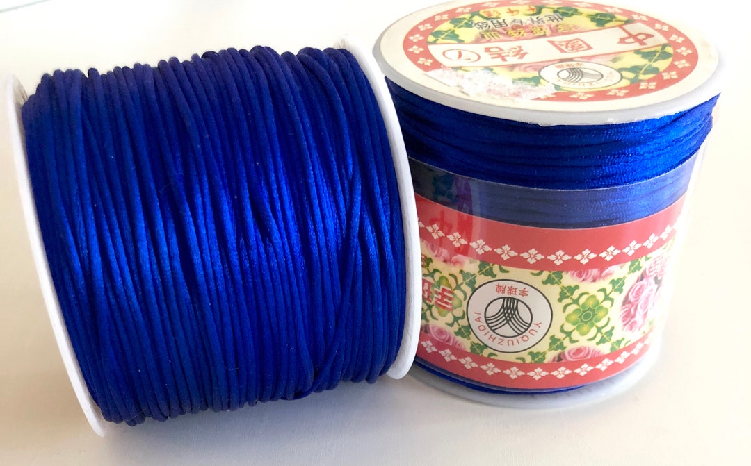 Royal Blue Rattail Cord, Kumihimo Cord, Satin Silk Cord, Satin Nylon ...
